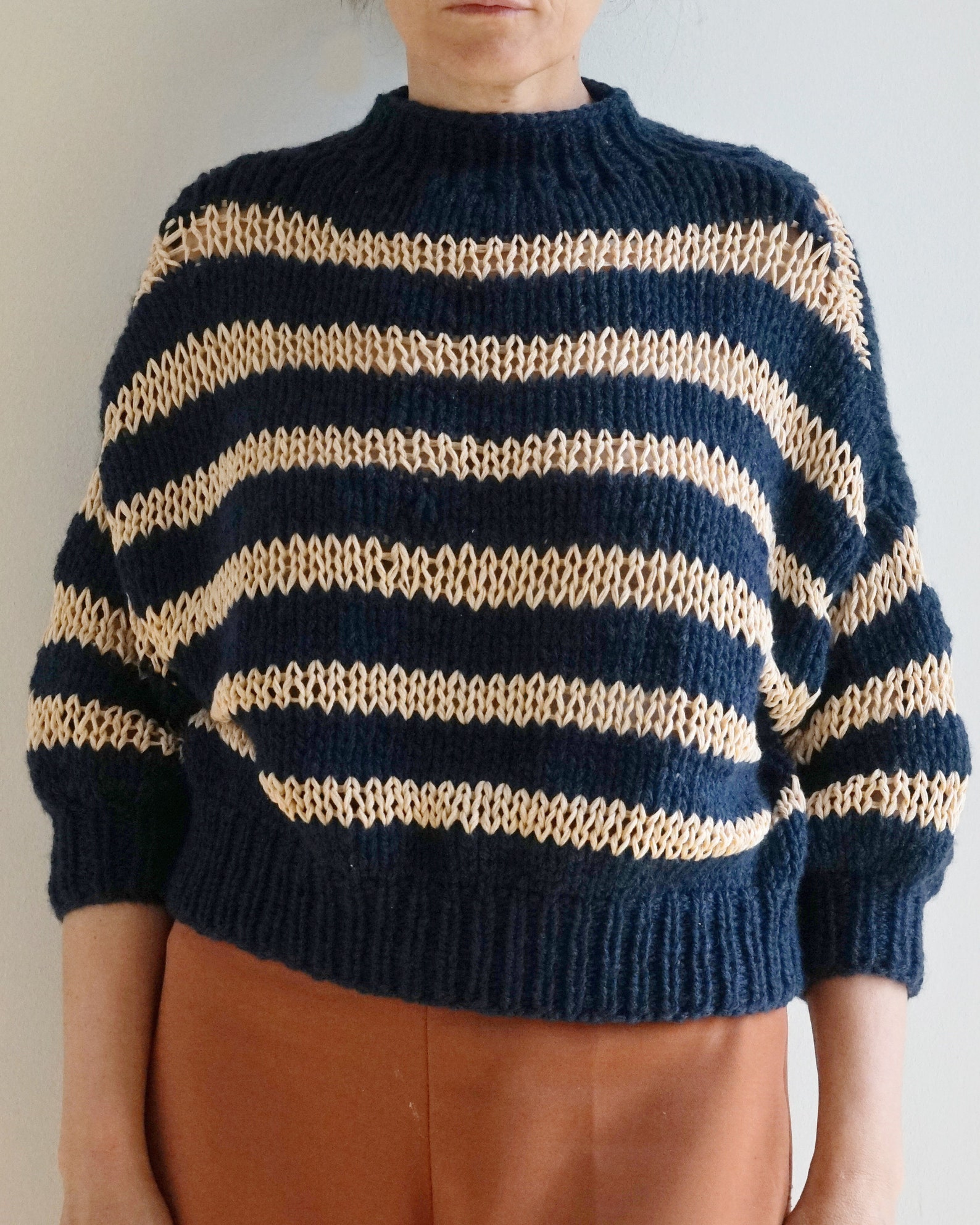 Handknitted Sweater Cropped Sweater Summer Fashion Organic | Etsy