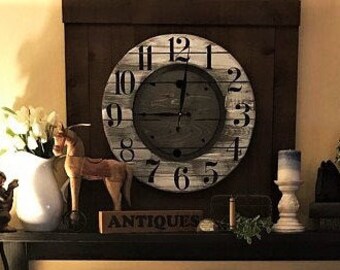Rustic Large Wall Clock - Etsy