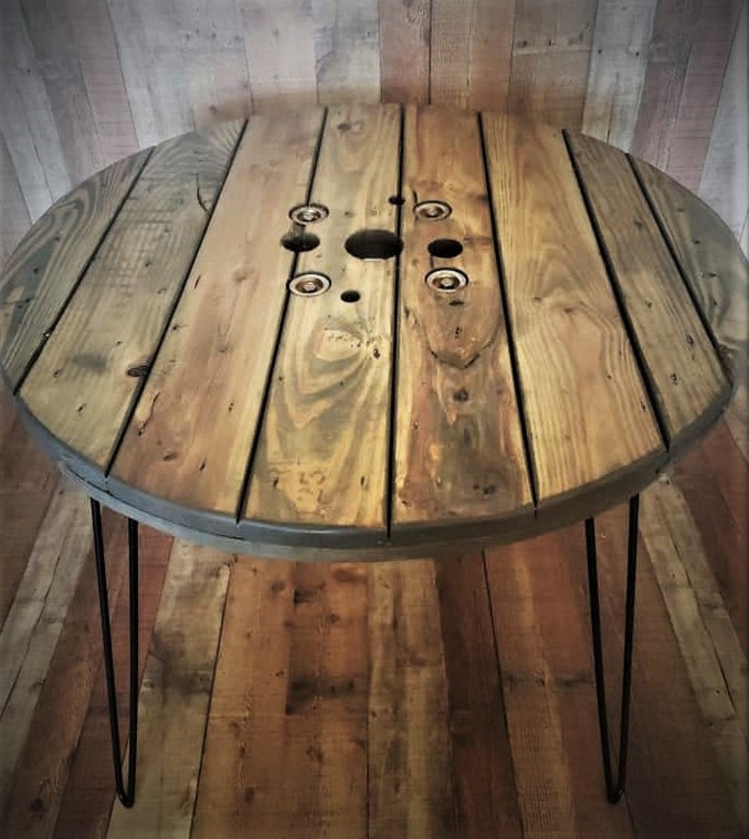 Rustic Spool Wood Round Table – 20