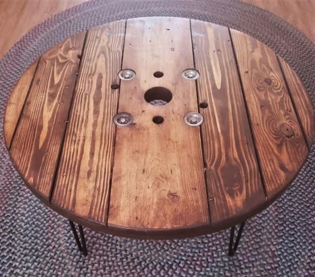 Rustic Spool Wood Round Table – 20