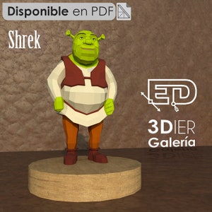 Shrek Papercraft Design With PDF Templates for Hand Building | Etsy