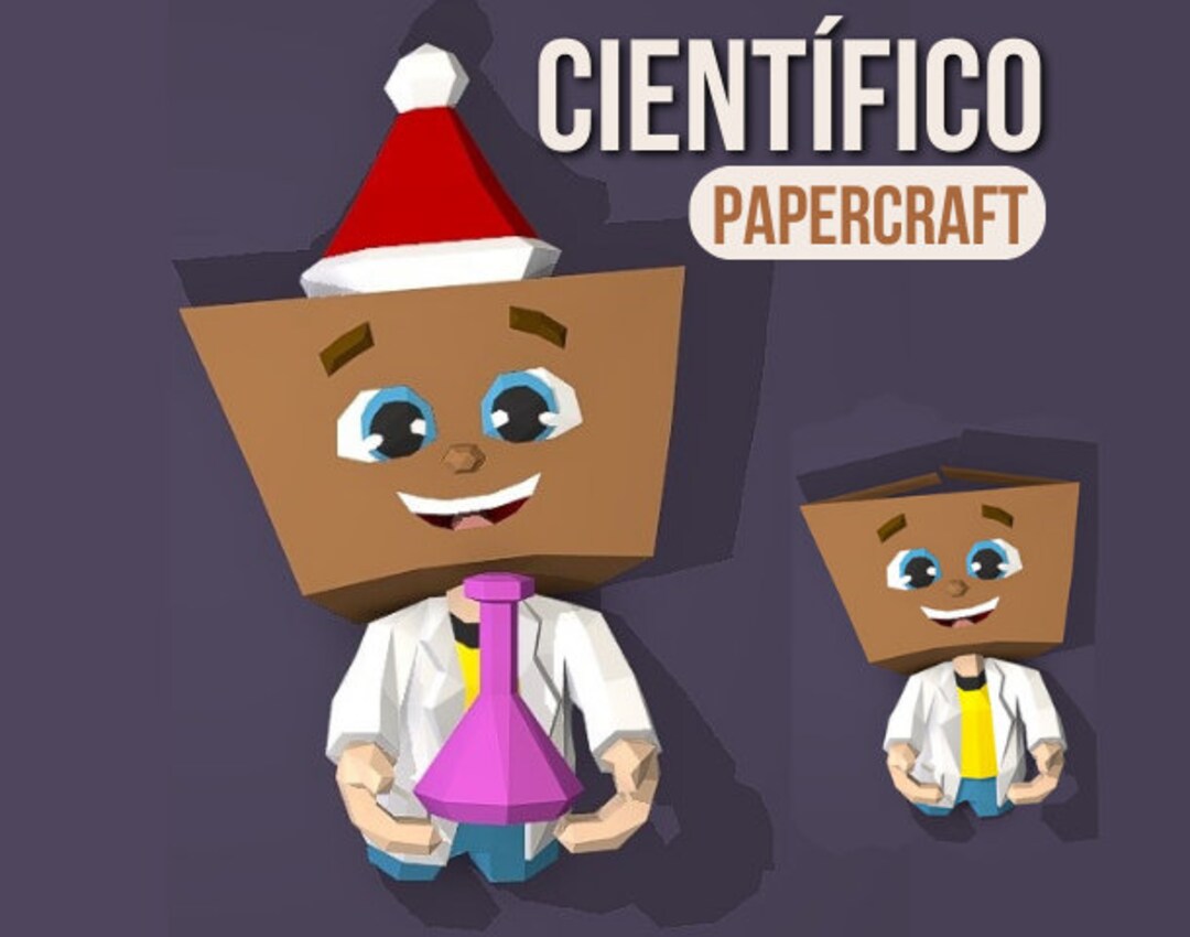 Christmas Scientist Papercraft PDF Templates, Paper Art and Craft for ...