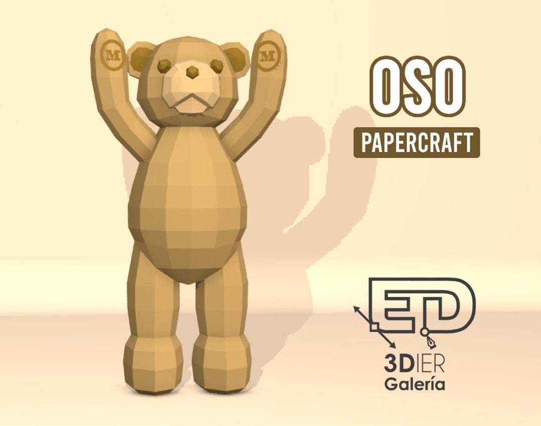 Teddy Bear PDF Papercraft Templates, Paper Art and Craft for Home Decor ...