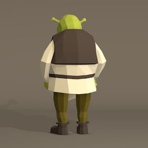 Shrek Papercraft Design With PDF Templates to Build by Hand - Etsy Canada