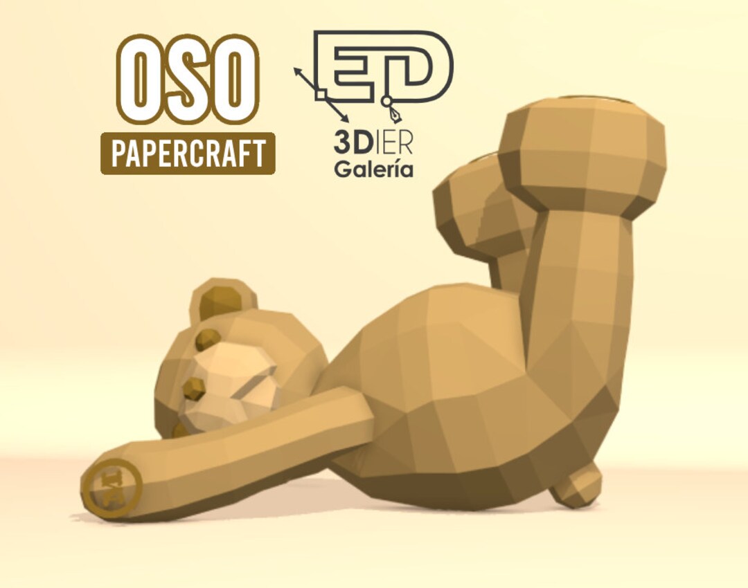 Teddy Bear PDF Papercraft Templates, Paper Art and Craft for Home Decor ...