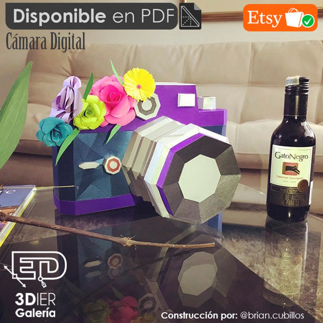 Camera Papercraft Design With PDF Templates to Build by Hand, Paper Art ...