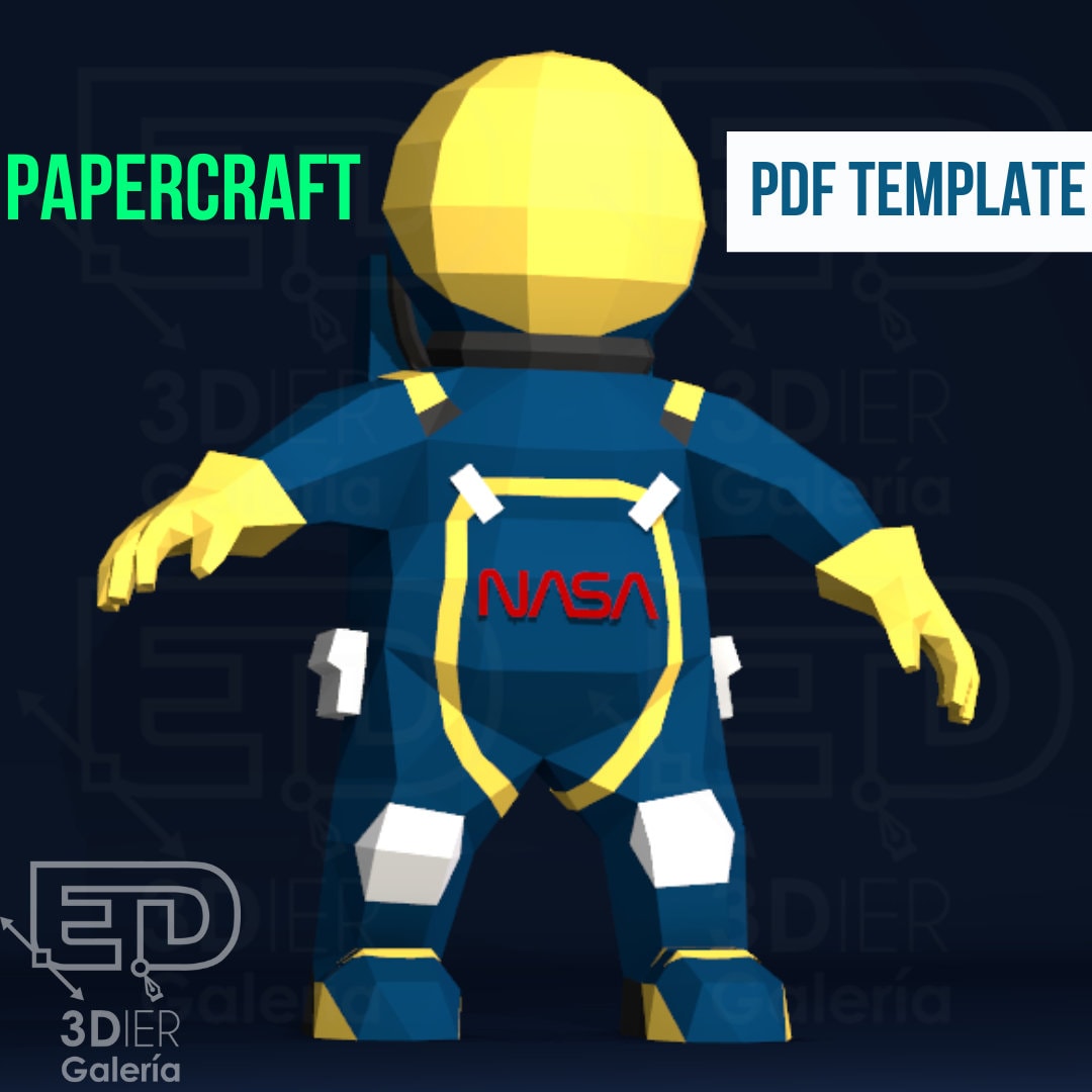 Astronaut Papercraft Design With PDF Templates, Paper Art and Craft for ...