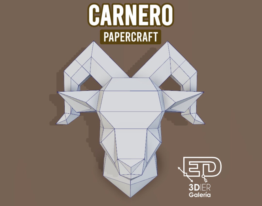 Ram, Goat PDF Papercraft Templates, Pit Bull, Paper Art and Craft for ...