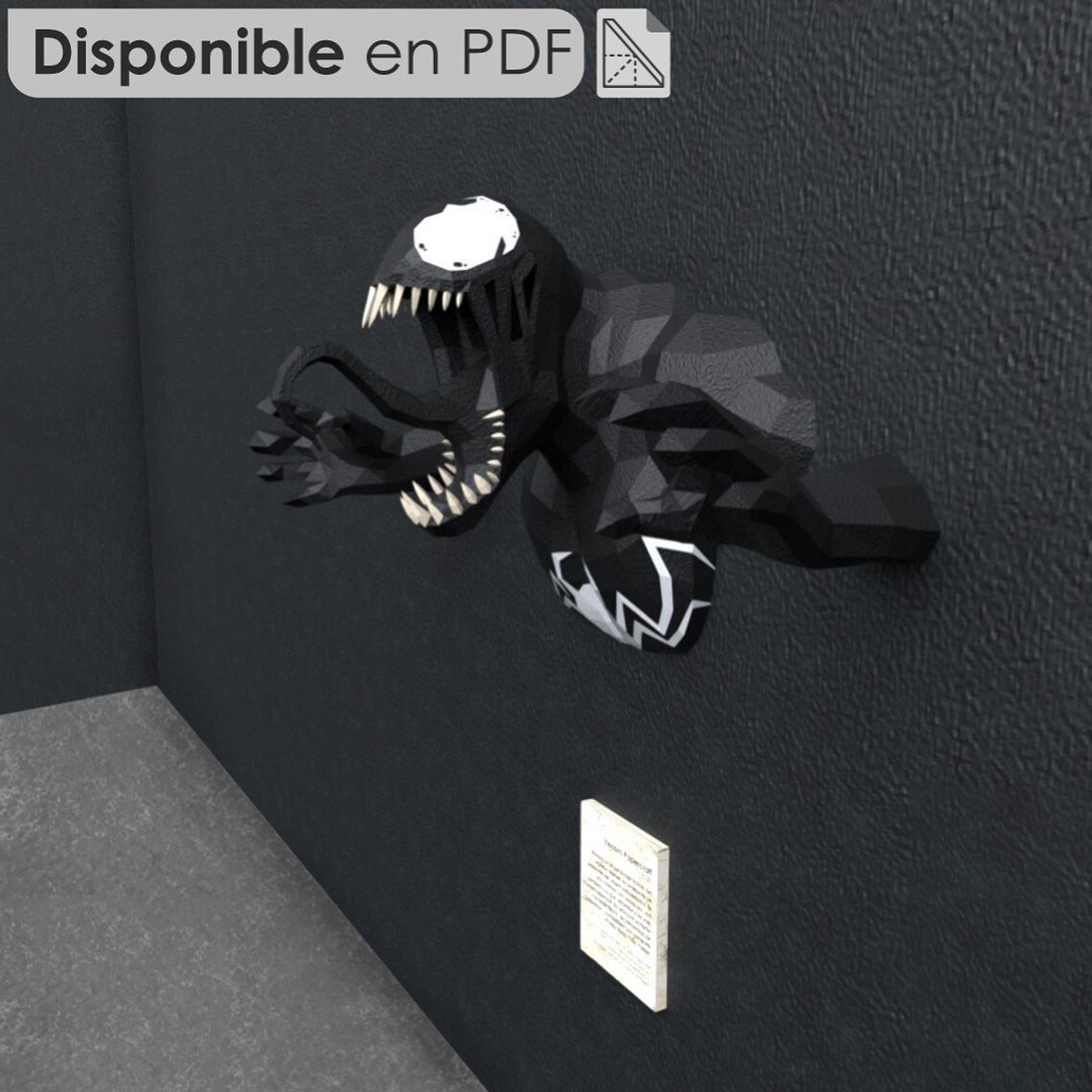 Venom Papercraft Design with HAND-Building PDF Templates | Etsy