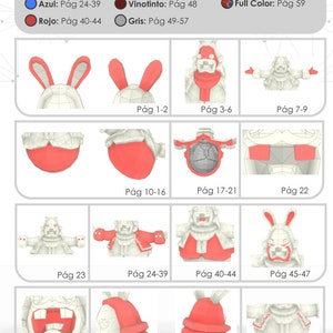 Plantillas PDF Papercraft de Rabbid Phantom Opera de Mario Bros, Arte ...