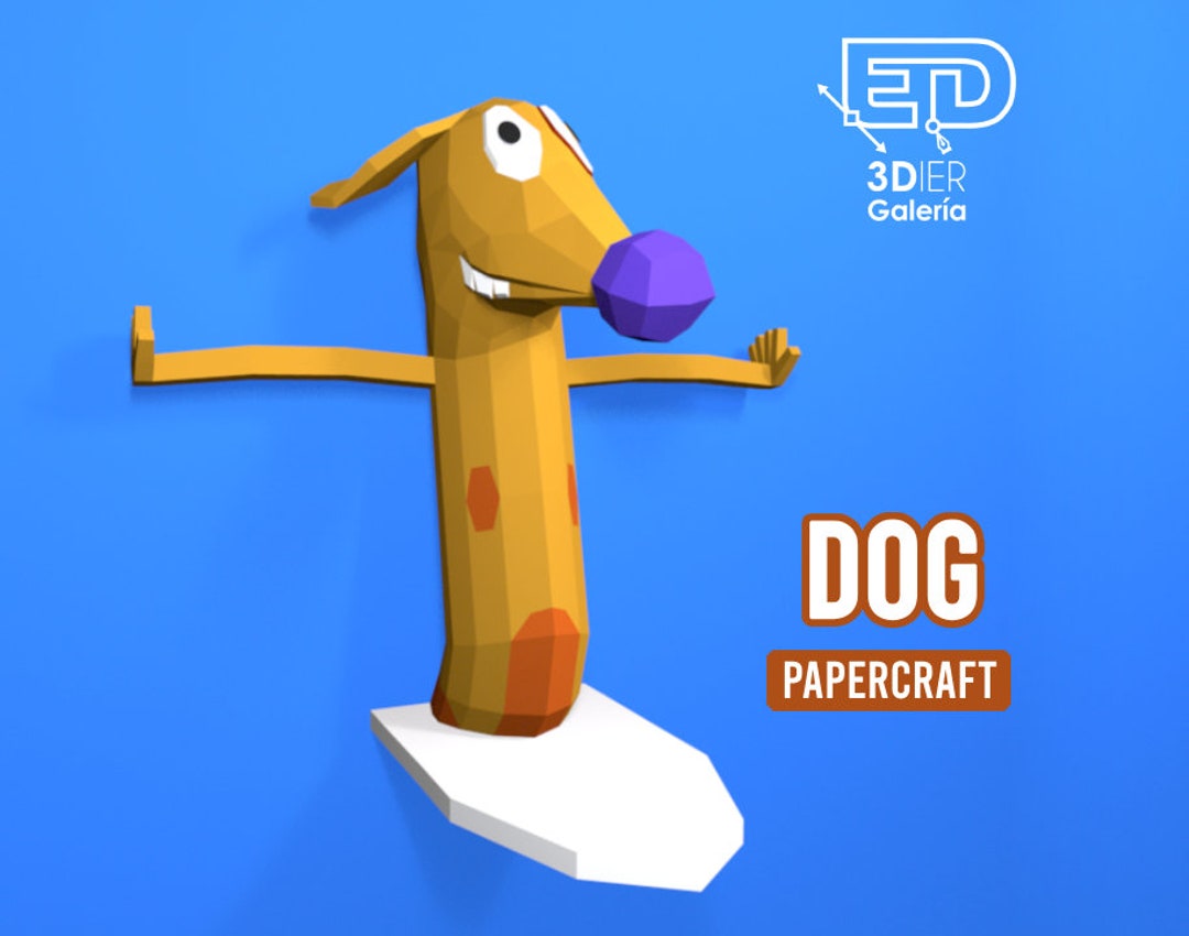 C4t D0g Surf, Surfer, Surf Papercraft, PDF Templates, Paper Art, 3D ...