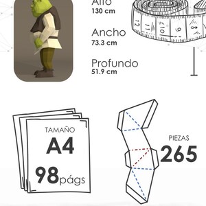 Shrek Papercraft Design With PDF Templates to Build by Hand - Etsy Canada