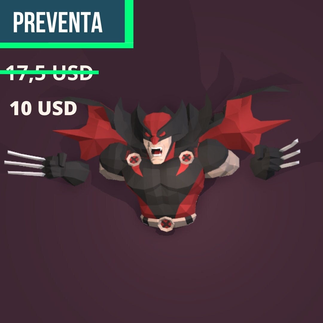 Wolverine Papercraft Plantillas PDF Arte De Papel Diseño 3D - Etsy