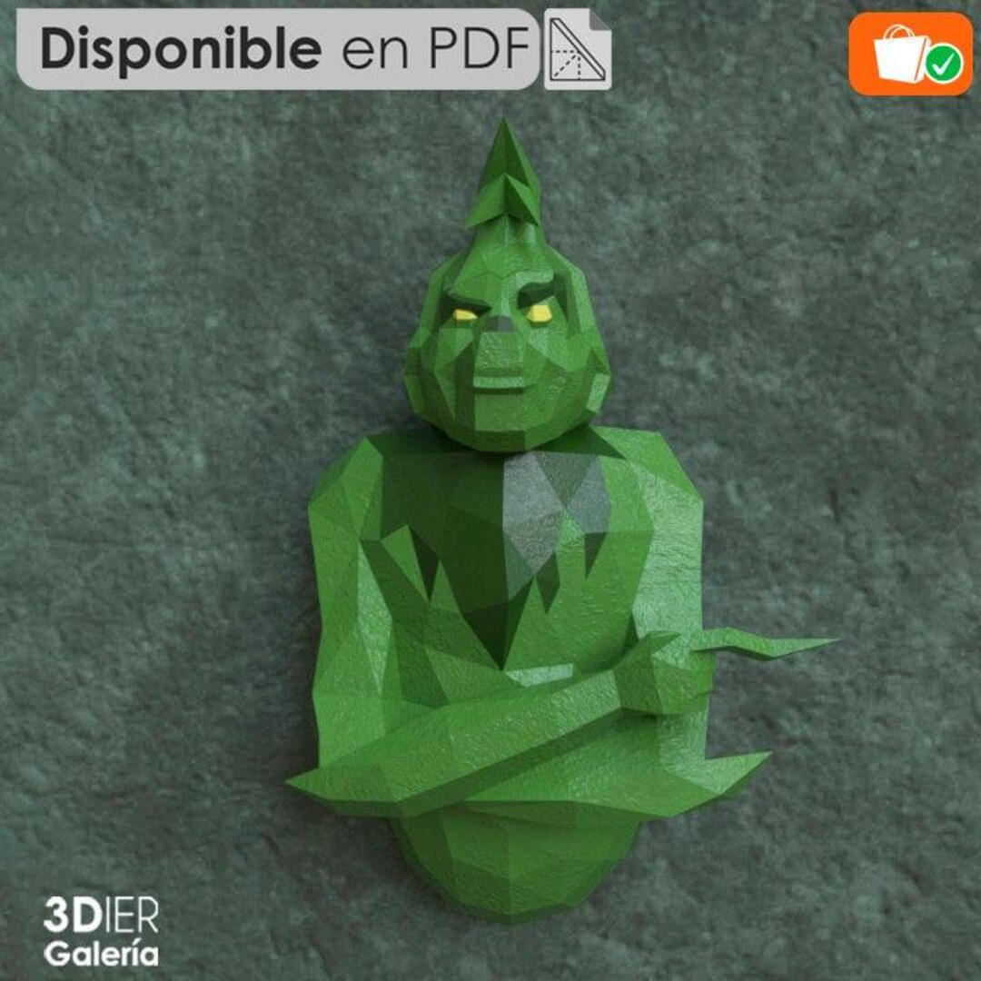 Christmas Monster, GR1NCH Papercraft, Soda Stereo, PDF Templates, Paper ...