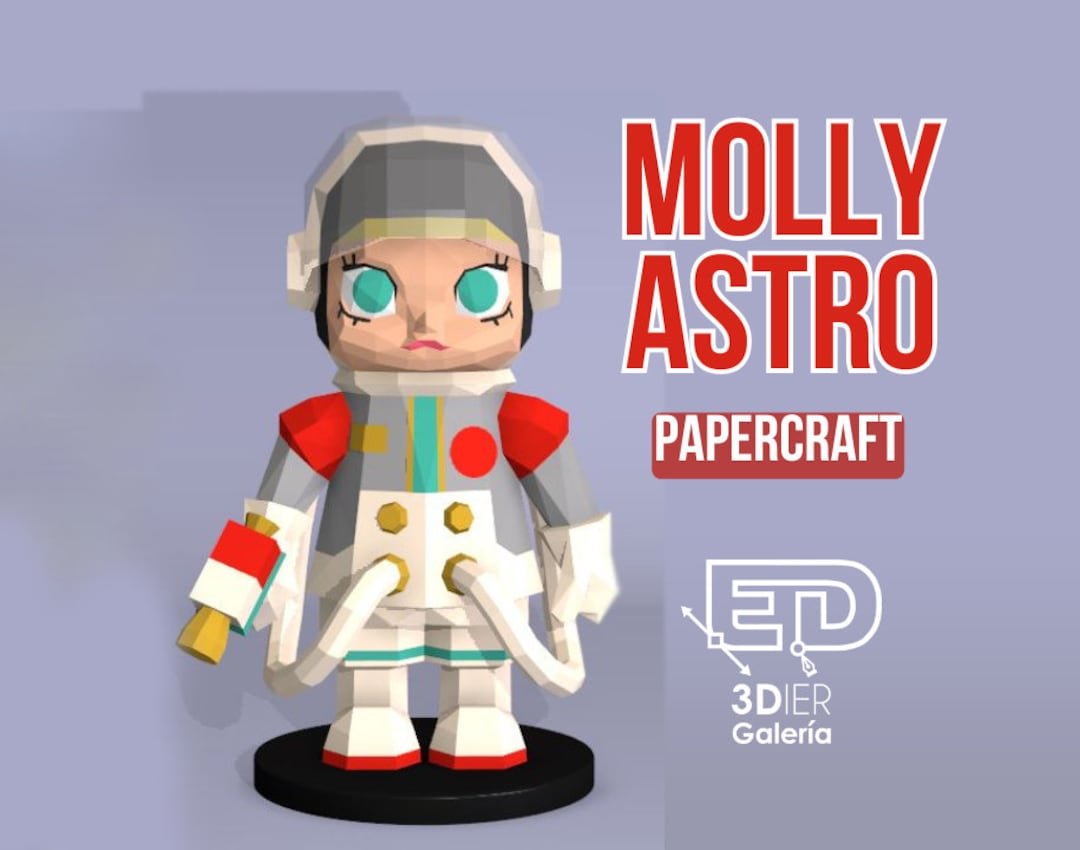 M0ll1 Astronaut Papercraft Design With PDF Templates, Paper Art and ...