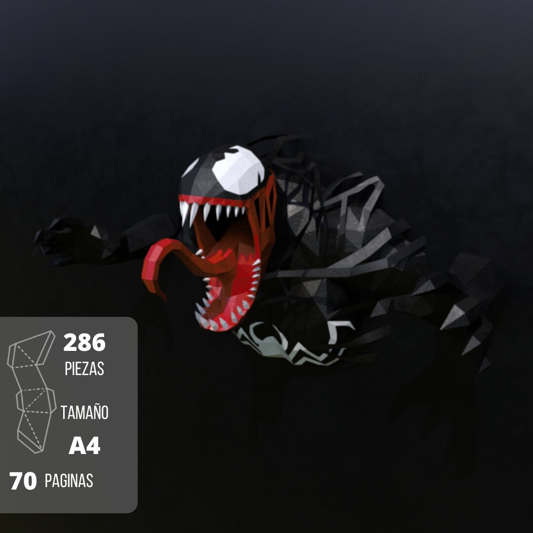 Venom Diseño Papercraft Con Plantillas PDF Para Construir a - Etsy
