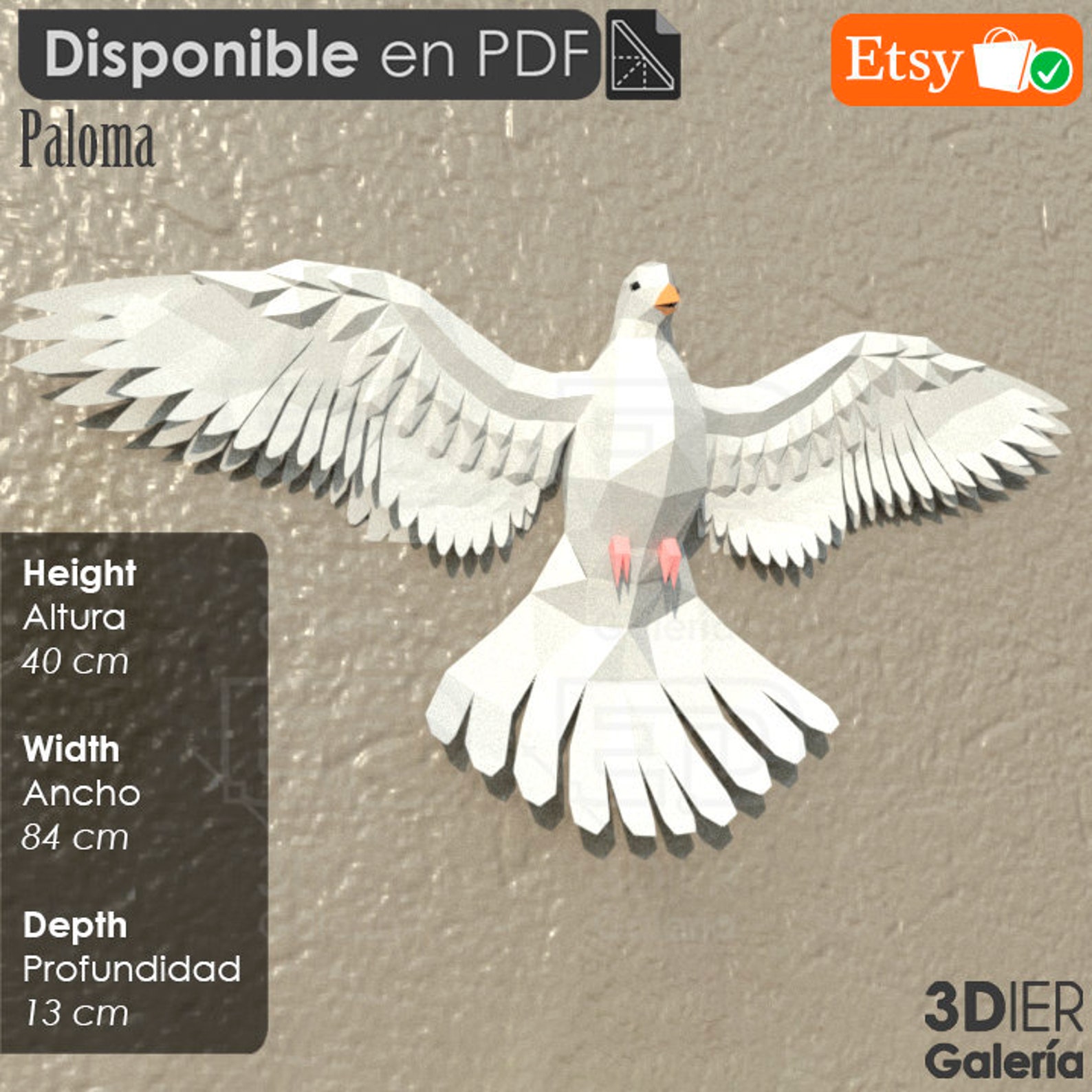 Espíritu Santo Diseño Papercraft Con Plantillas PDF Arte De | Etsy