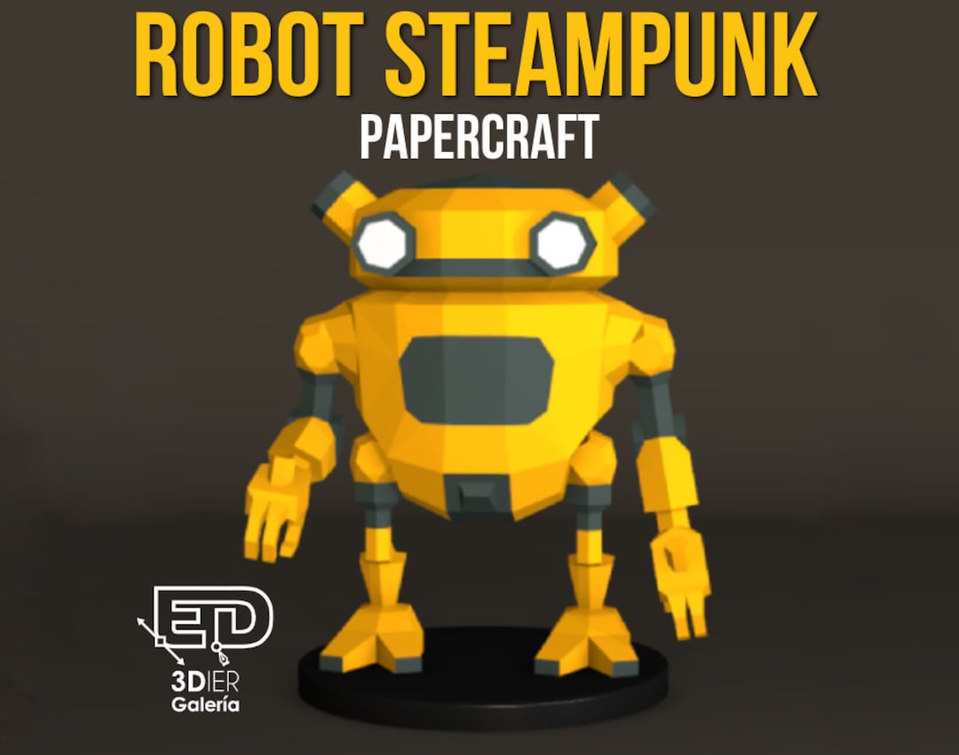 Steampunk Robot Papercraft PDF Templates, Paper Art and Craft for Home ...