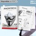 Face Mask Anonymous Papercraft With PDF Templates to Build by Hand ...