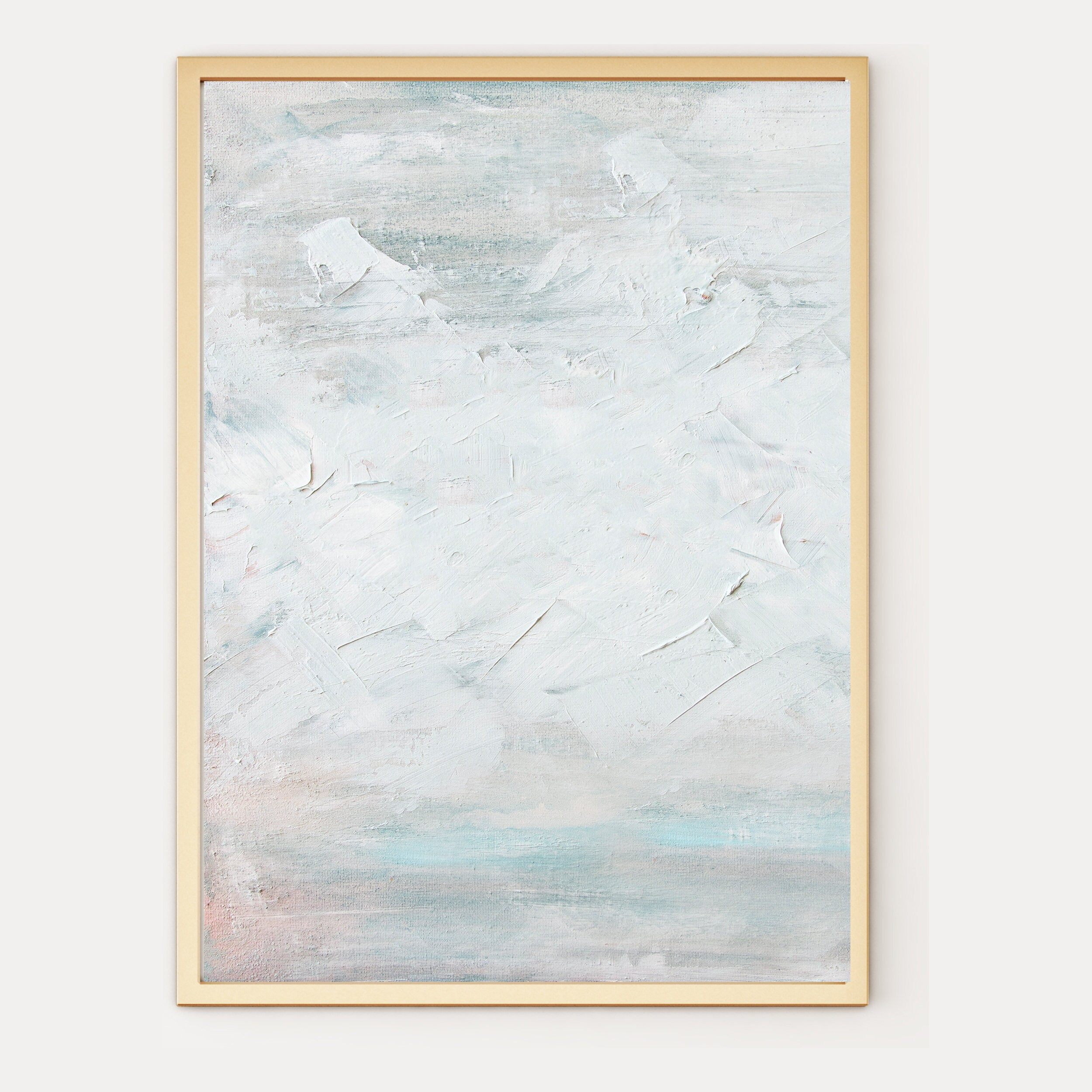 3 Piece Wall Art breathe, Blue Blush Set of 3 Prints DIGITAL DOWNLOAD ...