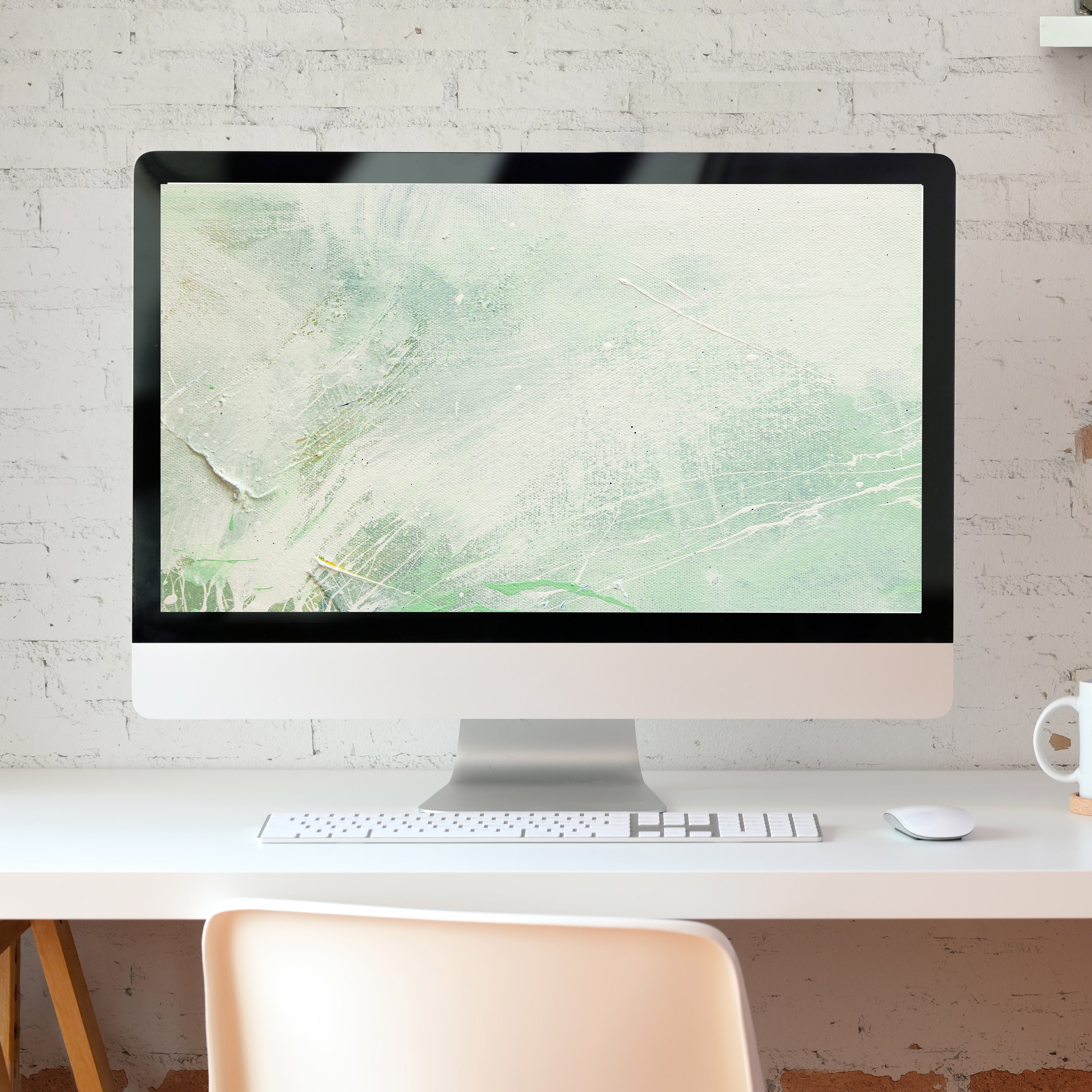 Green Desktop Wallpaper Computer Wallpaper of Original - Etsy