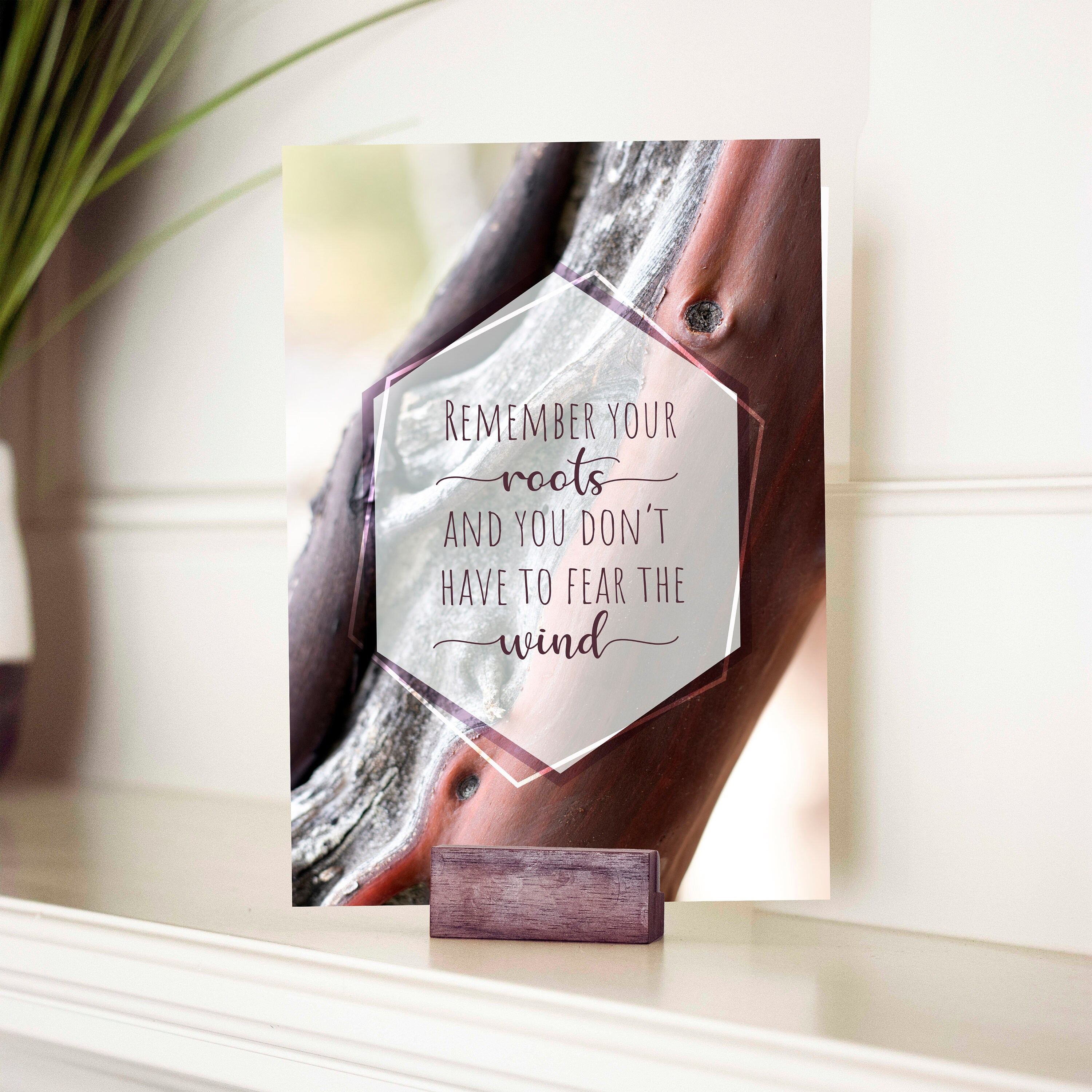 Redwood Inspirational Quote Print remember Your Roots, Graduation Gift ...
