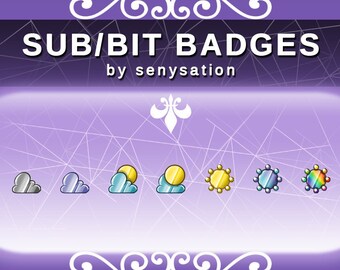 Skull Sub / Bit Badges for Twitch | Etsy