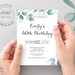 Eucalyptus Greenery Birthday Invitation Template (editable PDF) - Etsy