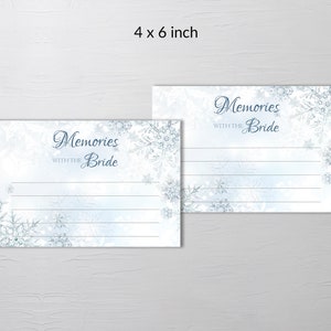 Winter Wonderland Memories With the Bride Sign and Card Game Share a ...