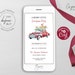 Christmas Truck Gift Tag Template Printable Red Christmas Tags Editable ...