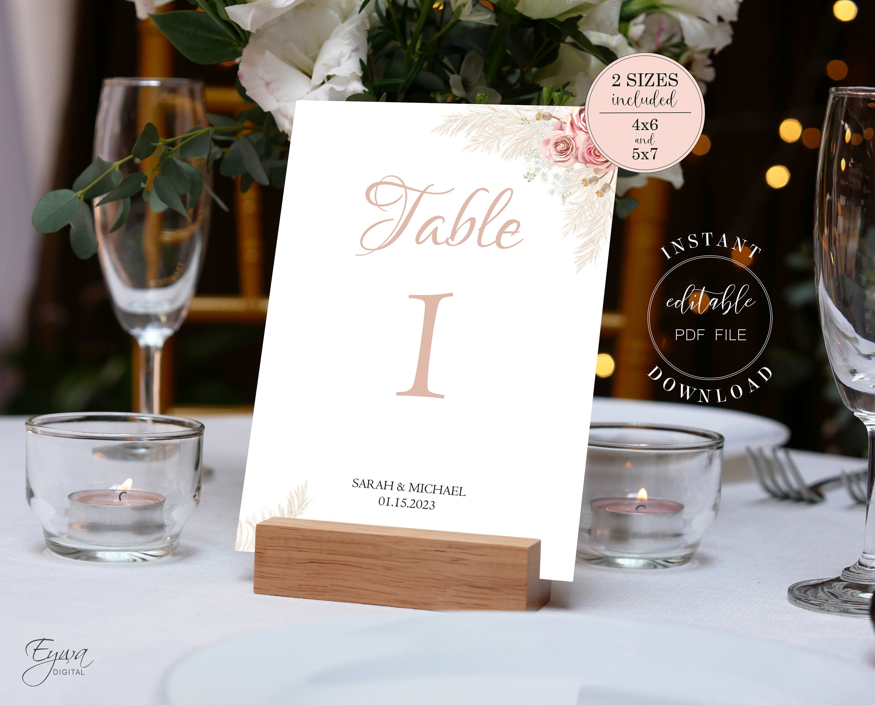 Pampas Grass Signature Drinks Sign Template Boho Drinks Menu | Etsy