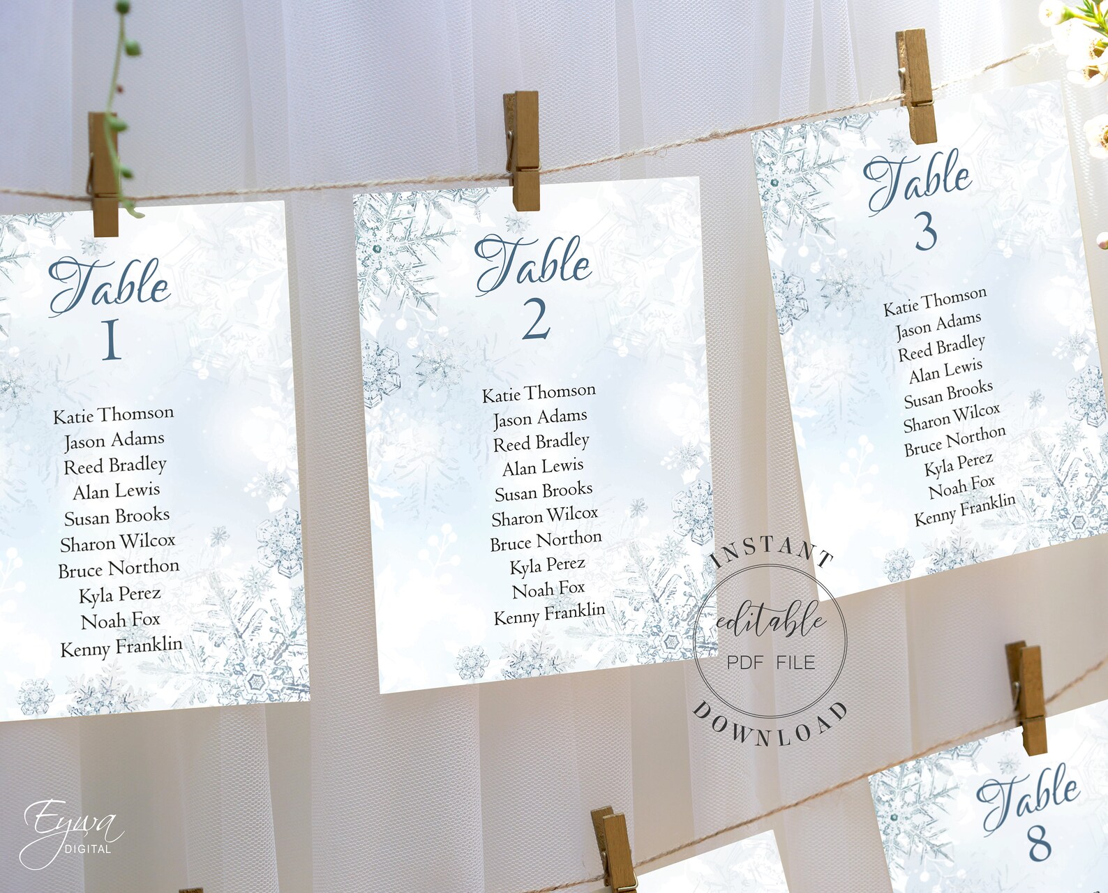 Editable Winter Wonderland Favor Tags Snow in Love Tag Wedding - Etsy