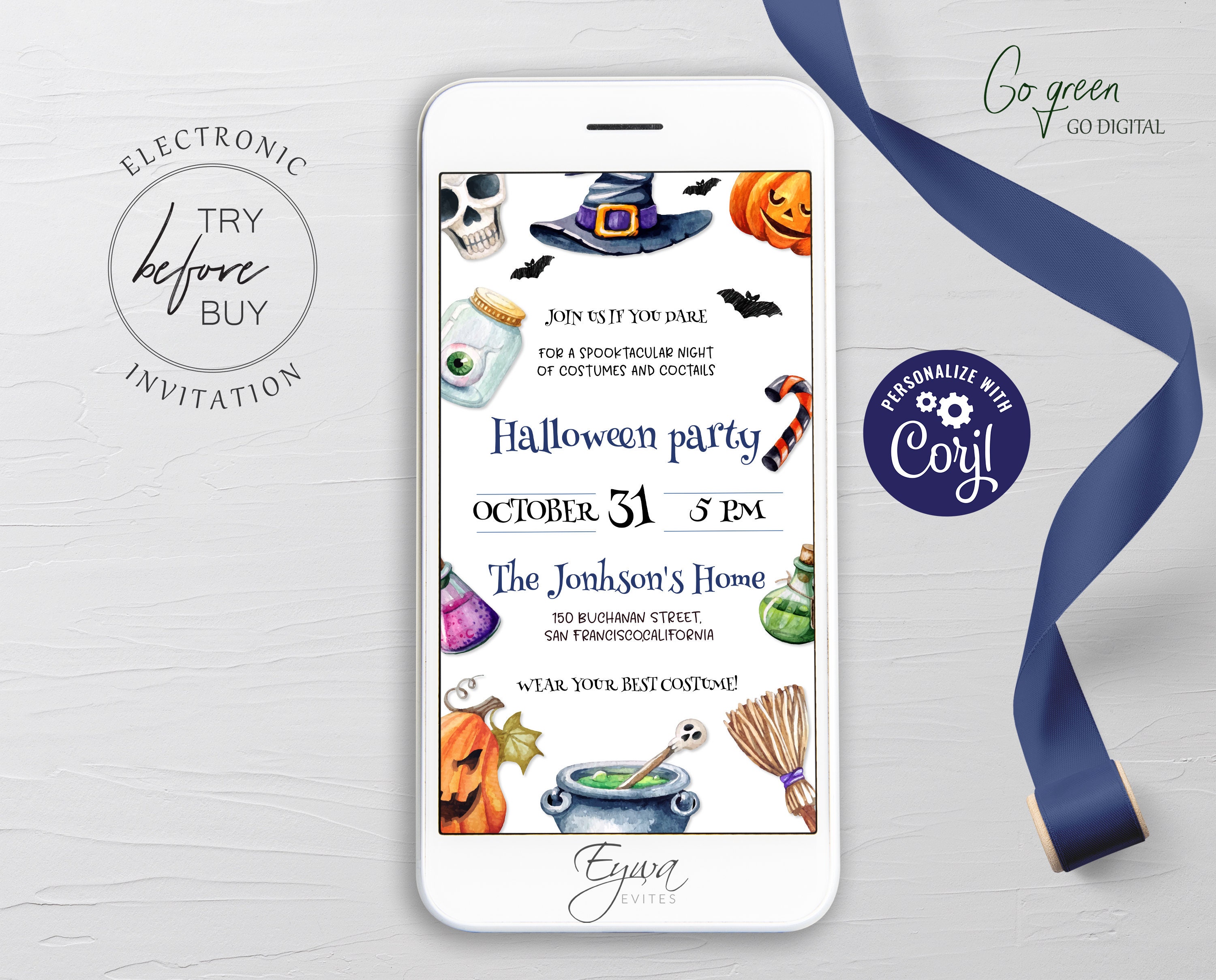 Spooky Halloween Card Printable Pumpkins Skulls Greeting Card - Etsy