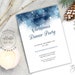 Blue Christmas Invitation Template Christmas Dinner Party - Etsy