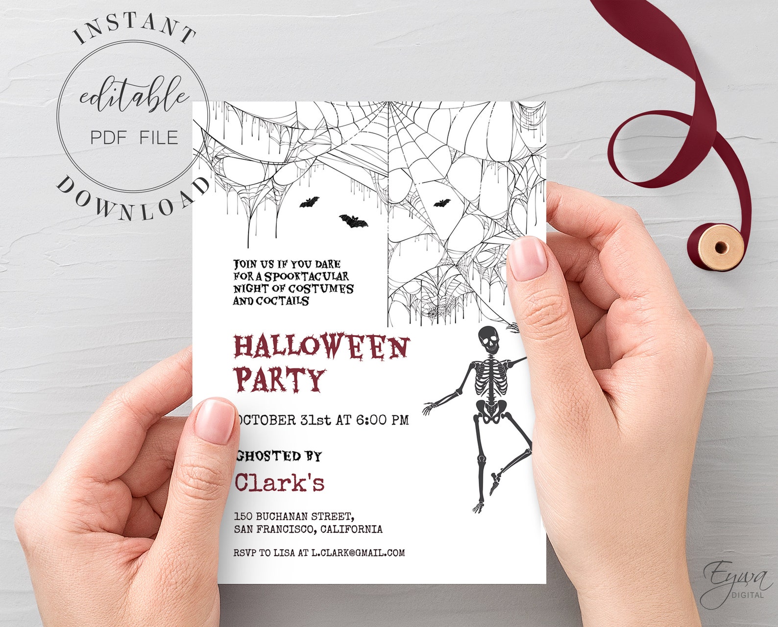 Skeleton Gift Tag Template Trick or Treat Favor Tag Printable - Etsy