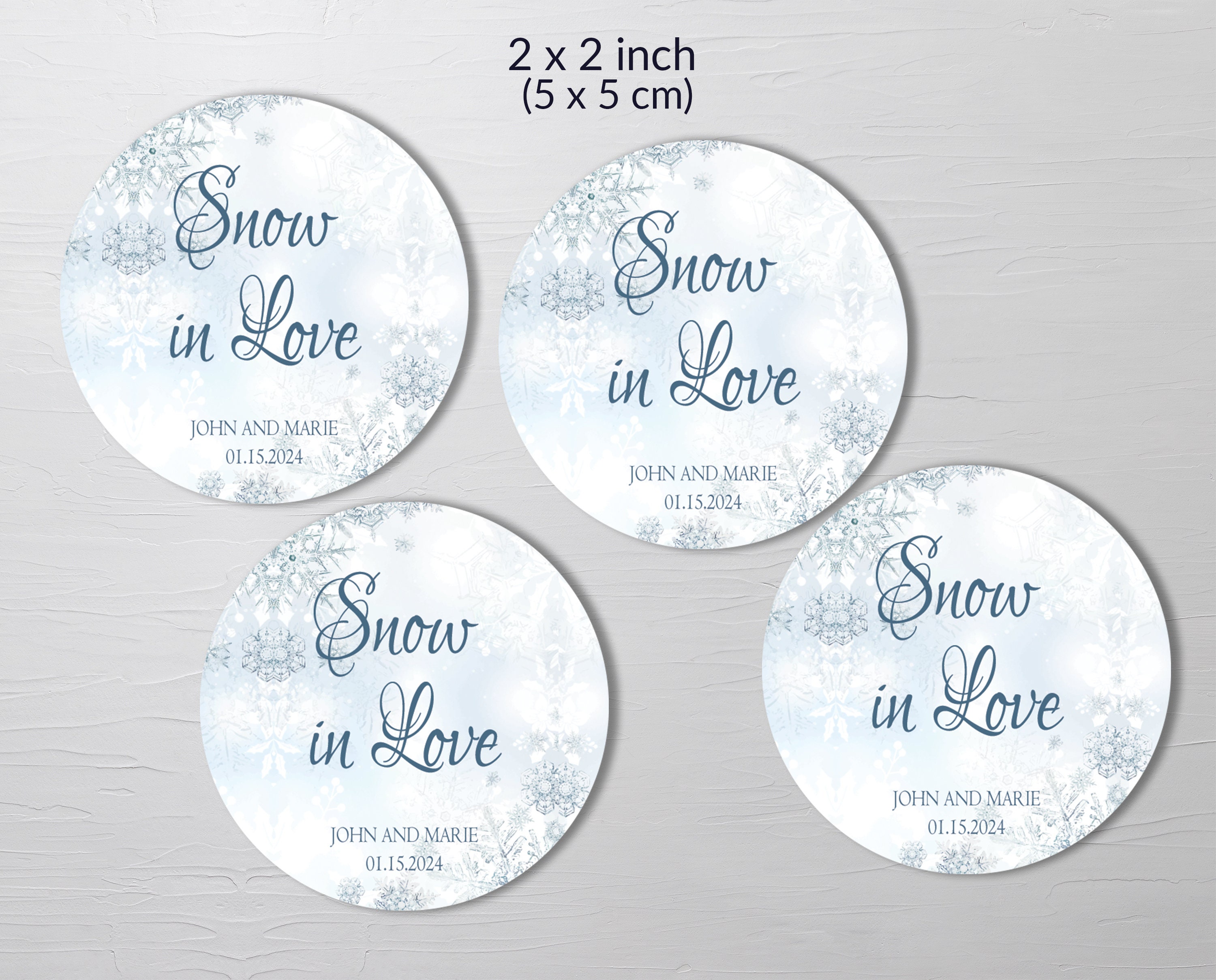 Editable Winter Wonderland Favor Tags Snow in Love Tag Wedding Favors ...
