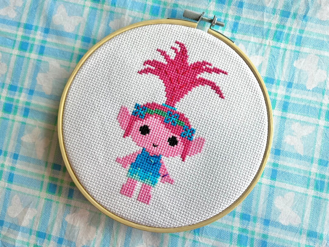 Poppy Trolls Cross Stitch Pattern PDF - Etsy