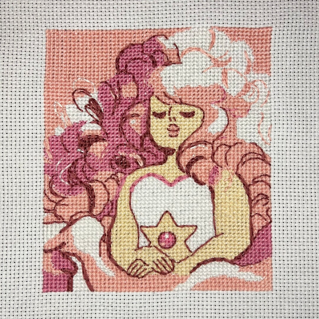 Rose Quartz Painting PDF Cross Stitch Pattern - Etsy