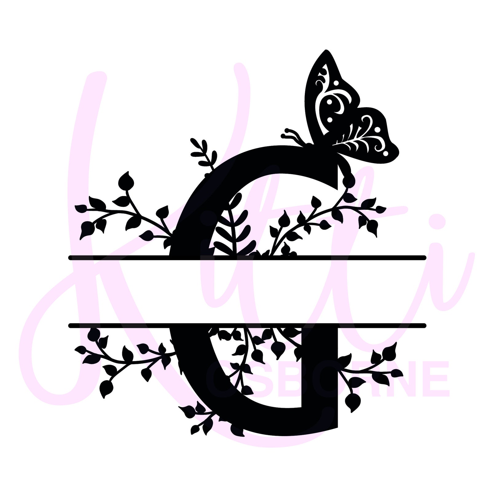 Letter G, SVG Monogram Alphabet, Paper Cut Template - Etsy