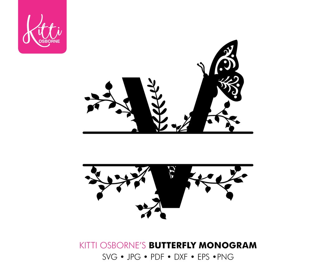 Paper Cut Template. Monogram Letter V. SVG. Instant Download - Etsy