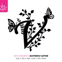Papercut Template. SVG Alphabet, Letter V - Etsy