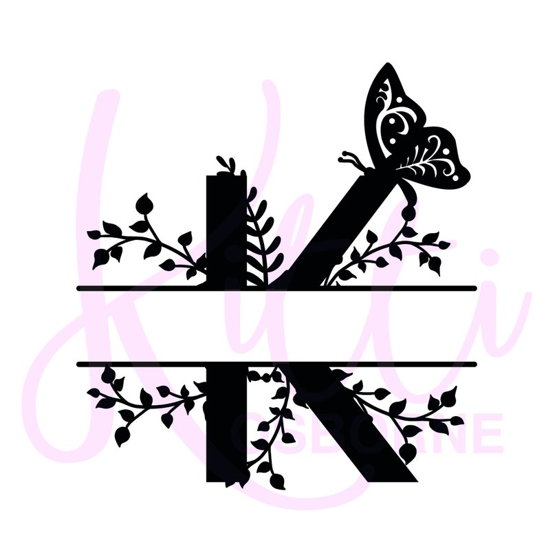 Letter K, SVG Monogram Alphabet, Paper Cut Template - Etsy