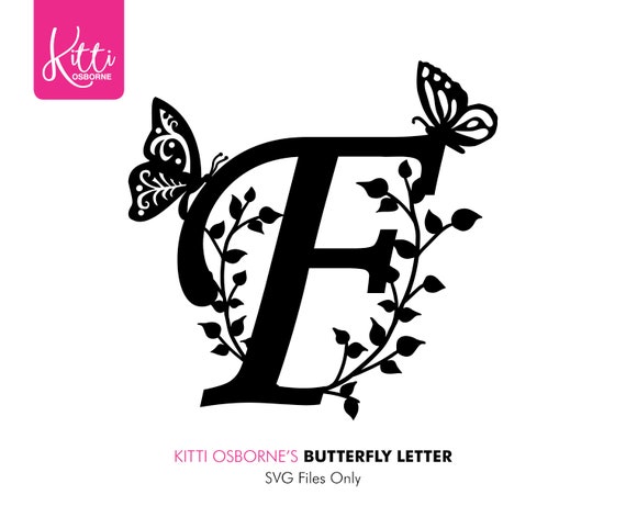 SVG Butterfly Alphabet Letter F - Etsy Finland