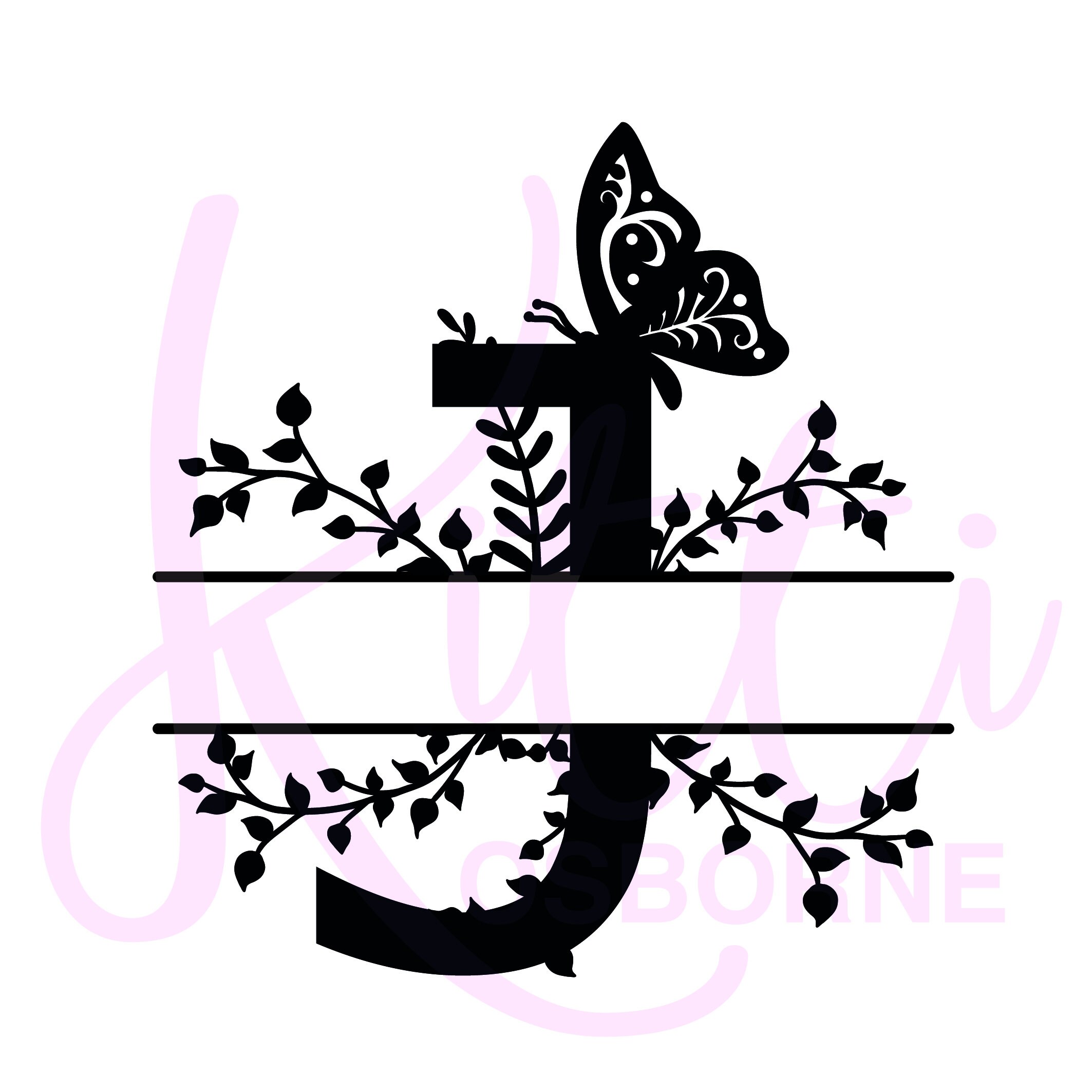 Letter J, SVG Monogram Alphabet, Paper Cut Template - Etsy