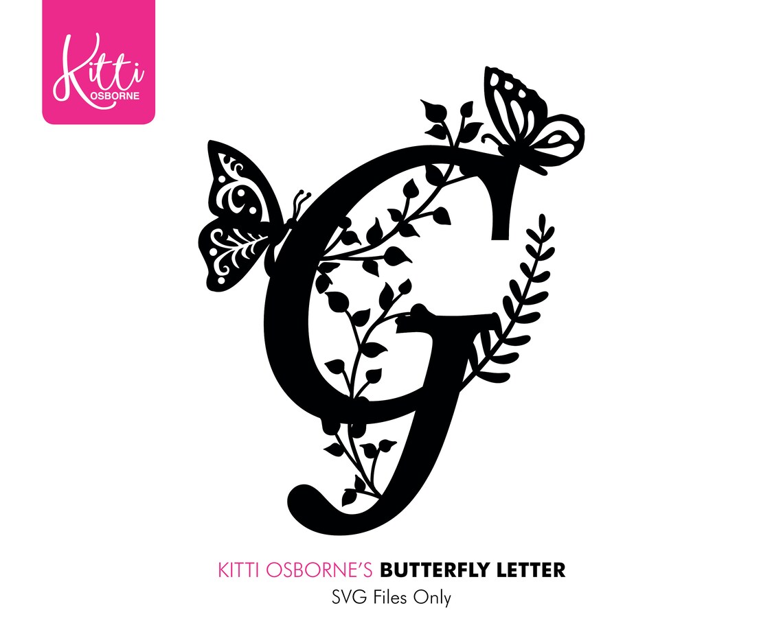 SVG Butterfly Alphabet, Letter G - Etsy