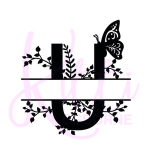 Letter U, SVG Monogram Alphabet, Paper Cut Template - Etsy