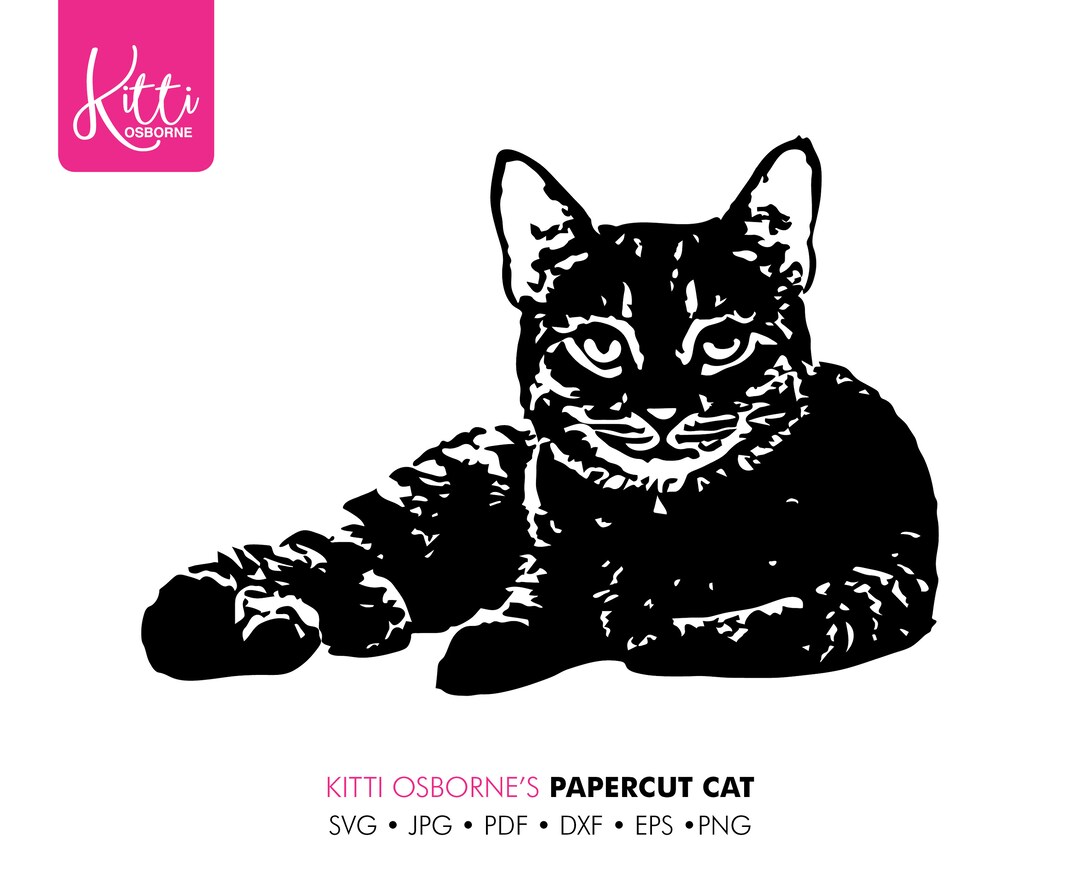 Cat Pet Paper Cut Template Machine Cutting SVG - Etsy