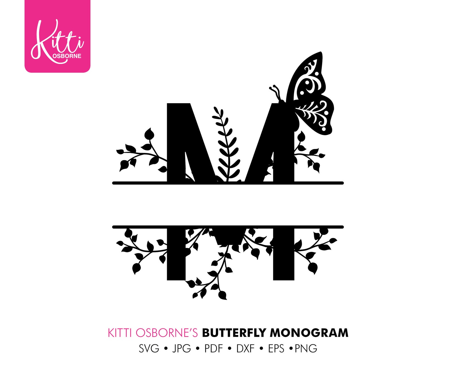 Letter M, SVG Monogram Alphabet, Paper Cut Template - Etsy