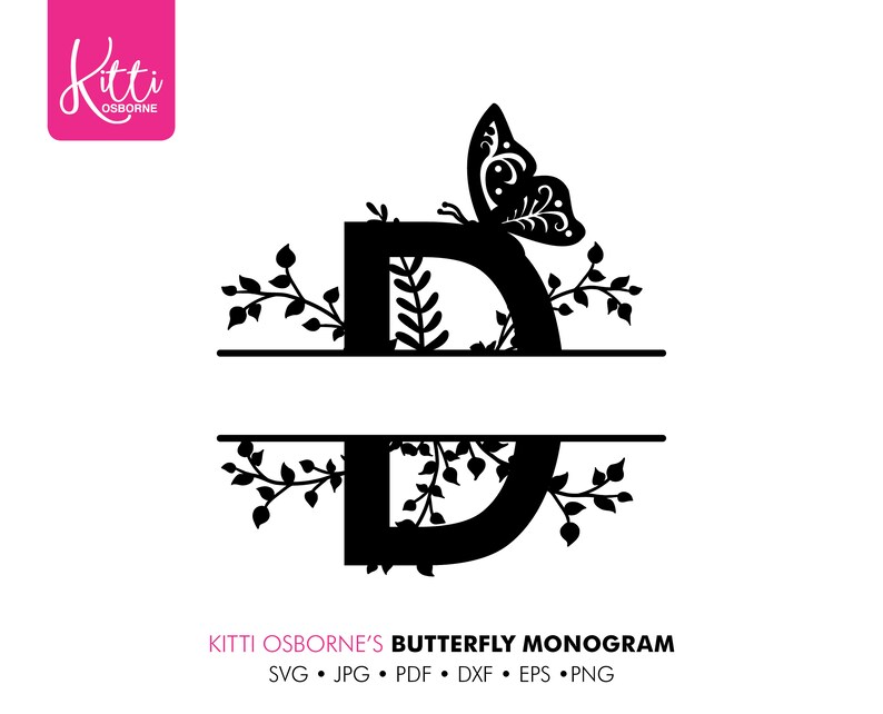 Letter D, SVG Monogram Alphabet, Paper Cut Template - Etsy