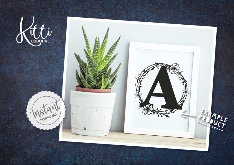 Papercut Template 'monogram Wreath' Letter A paper Cut Template Machine ...